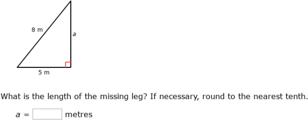 IXL - Pythagoras' theorem: find the missing leg or hypotenuse length ...