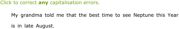 IXL - Correct capitalisation errors (Year 5 English practice)