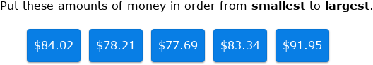 IXL - Compare money amounts (Year 4 maths practice)