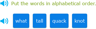 IXL - Order alphabetically based on the first letter (Year 2 English ...