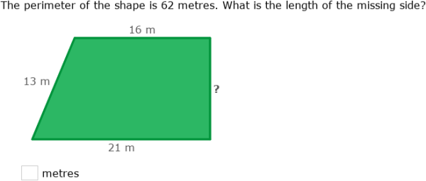 IXL - Perimeter of polygons (Year 4 maths practice)