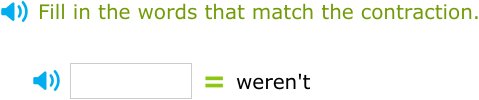 IXL - Form contractions with 'not' (Year 1 English practice)