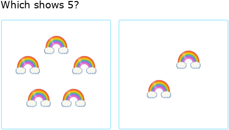 IXL - Represent numbers with pictures - up to 5 (Foundation maths practice)