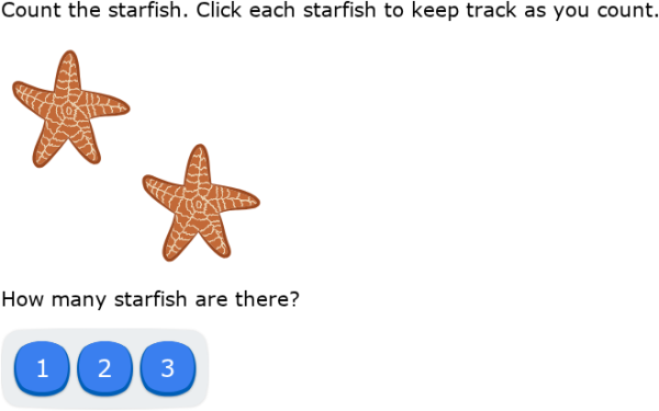 IXL - Learn to count - up to 3 (Preschool maths practice)