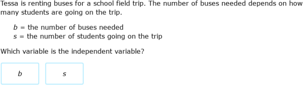 IXL - Identify independent and dependent variables (Year 9 maths practice)