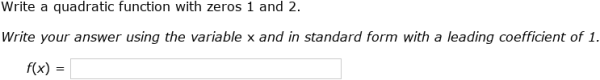 IXL - Find a quadratic function (Year 10 maths practice)