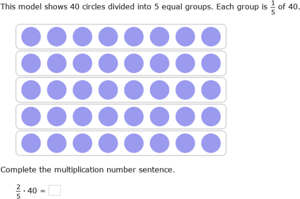 IXL - Multiply fractions by whole numbers using arrays (Year 7 maths practice)