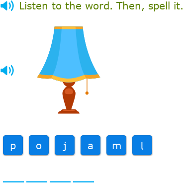 IXL - Spell the short vowel word (Year 1 English practice)