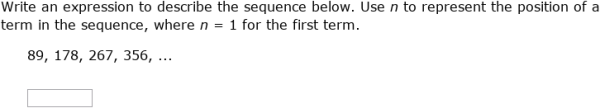 IXL - Write variable expressions for arithmetic sequences (Year 7 maths ...