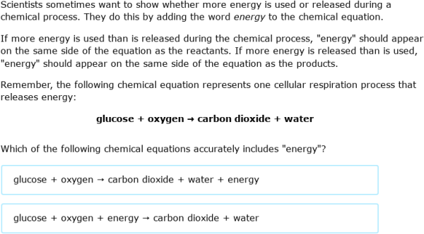 IXL - The chemistry of cellular respiration (Year 7 science practice)