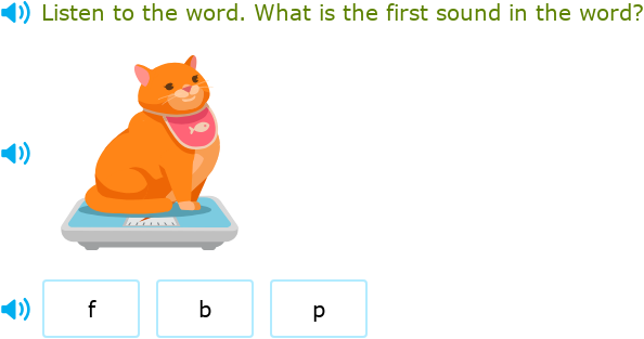 IXL - Identify the first sound in a word (Preschool English practice)