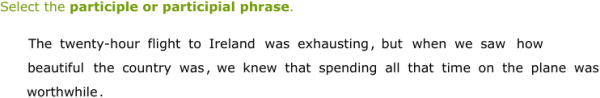 IXL - Identify participles and what they modify (Year 8 English practice)