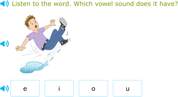 IXL - Identify the short vowel sound in a word (Year 1 English practice)
