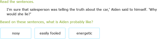 IXL - Use actions and dialogue to understand characters (Year 4 English ...