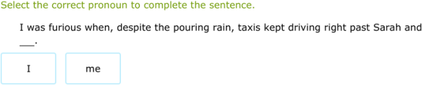 IXL - Compound subjects and objects with 'I' and 'me' (Year 8 English ...