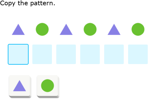 IXL - Shape patterns (Preschool maths practice)