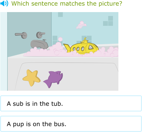 IXL - Choose the short u sentence that matches the picture (Year 1 ...