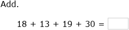IXL - Add four numbers up to two digits each (Year 2 maths practice)
