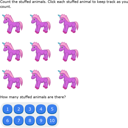 IXL - Learn to count - up to 10 (Preschool maths practice)
