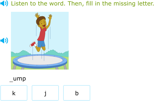 IXL - Complete the short u word (Year 1 English practice)