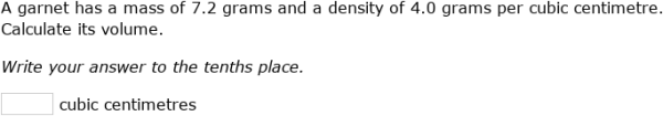 IXL - Calculate density, mass and volume (Year 7 science practice)