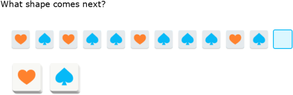 IXL - Find the next shape in a growing pattern (Year 1 maths practice)