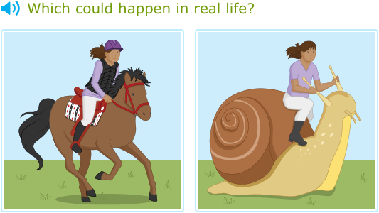 IXL - Which could happen in real life? (Year 1 English practice)