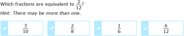 IXL - Identify equivalent fractions (Year 4 maths practice)