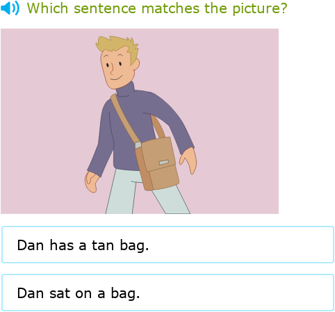 IXL - Choose the short a sentence that matches the picture (Foundation ...