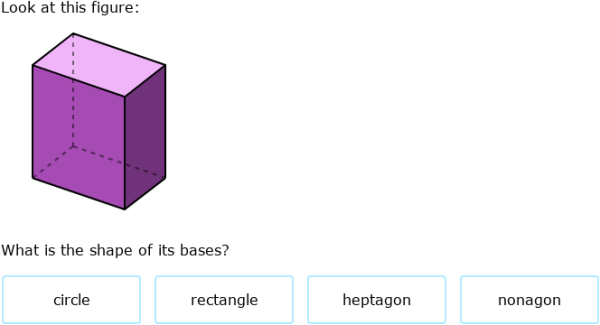 IXL - Bases of three-dimensional figures (Year 7 maths practice)
