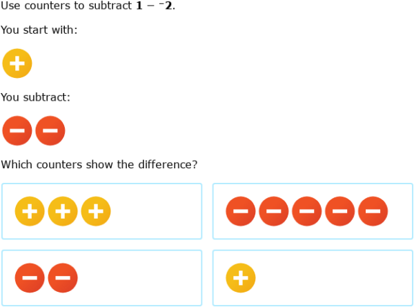 IXL - Add and subtract integers using counters (Year 8 maths practice)