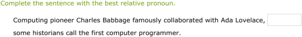 IXL - Use relative pronouns: who and whom (Year 8 English practice)