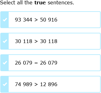 IXL - Compare numbers: up to ten thousands (Year 4 maths practice)