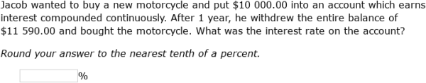 IXL - Continuously compounded interest (Year 11 maths practice)