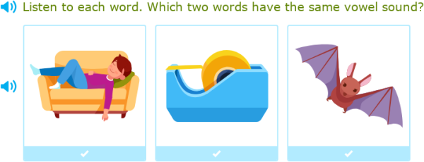 IXL - Which two words have the same vowel sound? (Foundation English ...