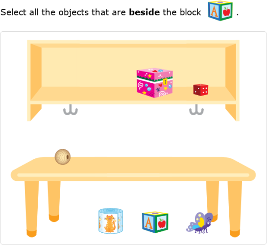 IXL - Beside and next to (Foundation maths practice)