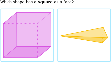 IXL - Identify faces of three-dimensional shapes (Year 3 maths practice)