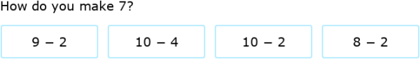 IXL - Make a number using subtraction - numbers up to 10 (Foundation maths practice)