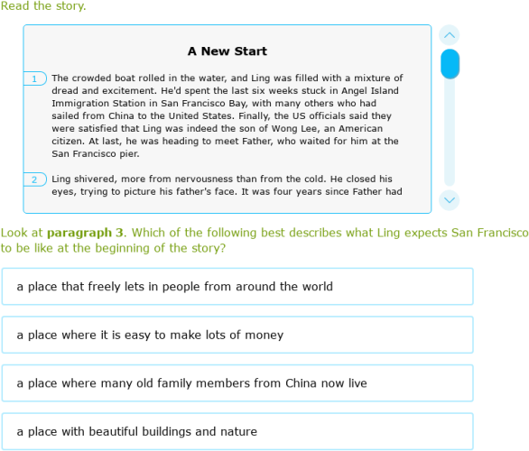 IXL - Read historical fiction (Year 4 English practice)