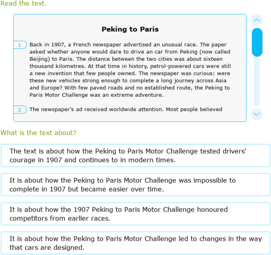 IXL - Read about history (Year 5 English practice)