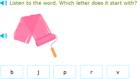 IXL - Which letter does the word start with? (Year 1 English practice)