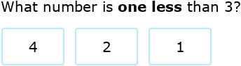 IXL - One less - up to 5 (Foundation maths practice)