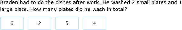 IXL - Addition word problems - sums up to 5 (Foundation maths practice)