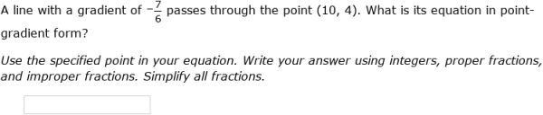 IXL - Point-gradient form: write an equation (Year 9 maths practice)