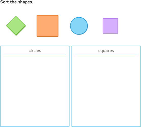 IXL - Sort circles, triangles, squares, rectangles and hexagons ...