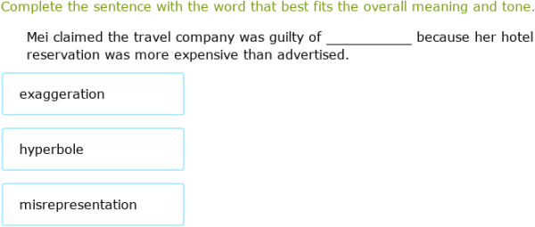 IXL - Choose the word whose connotation and denotation best match the ...