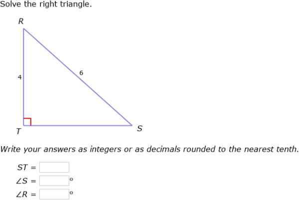 IXL - Solve a right triangle (Year 9 maths practice)