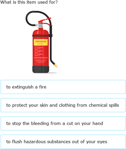 IXL - Laboratory safety equipment (Year 6 science practice)