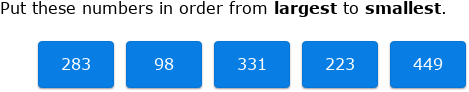 IXL - Put numbers up to 1000 in order (Year 2 maths practice)