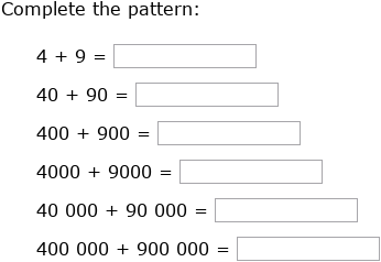IXL - Addition patterns over increasing place values (Year 4 maths practice)
